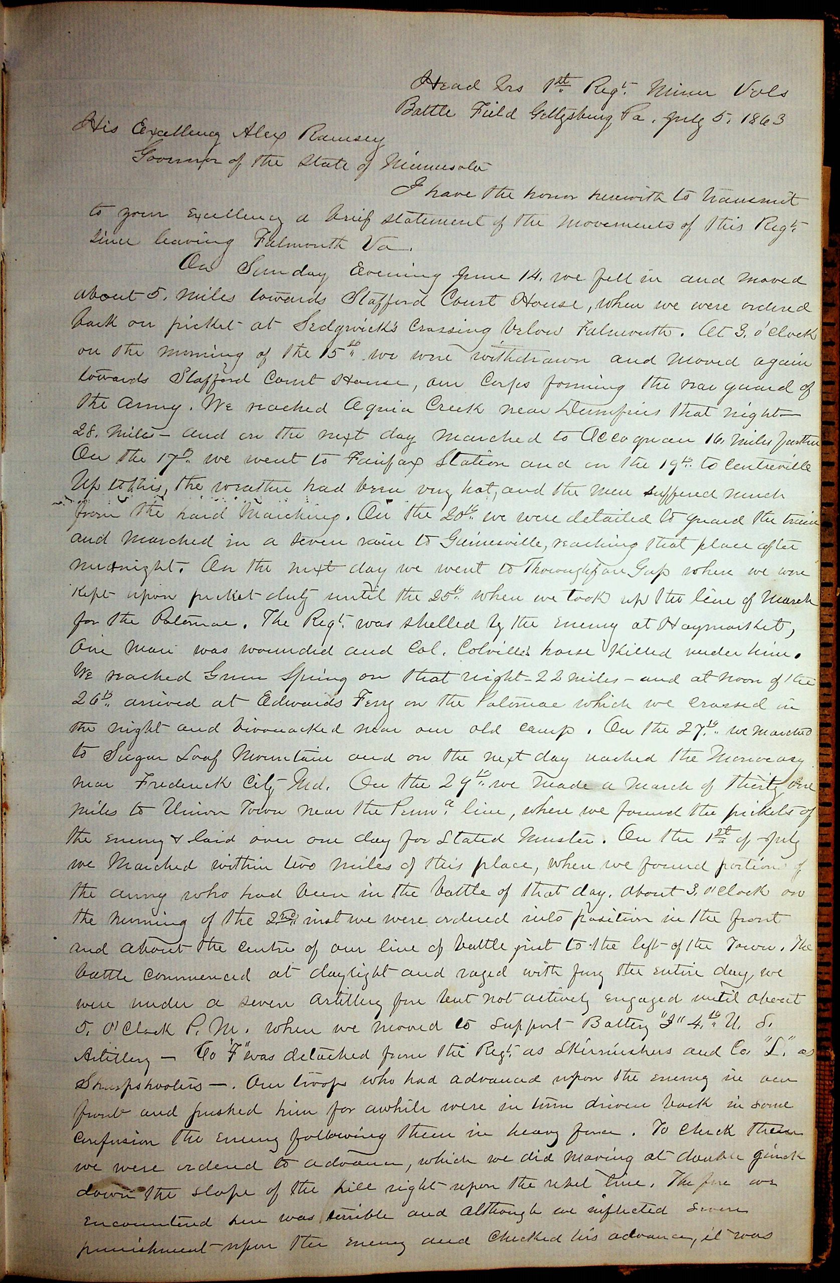 Beyond the Charge: Captain H.C. Coates and the 1st Minnesota After ...
